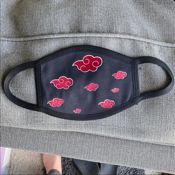 Hand Crafted | Accessories | Anime Akatsuki Cloud Itachi Face Mask ...